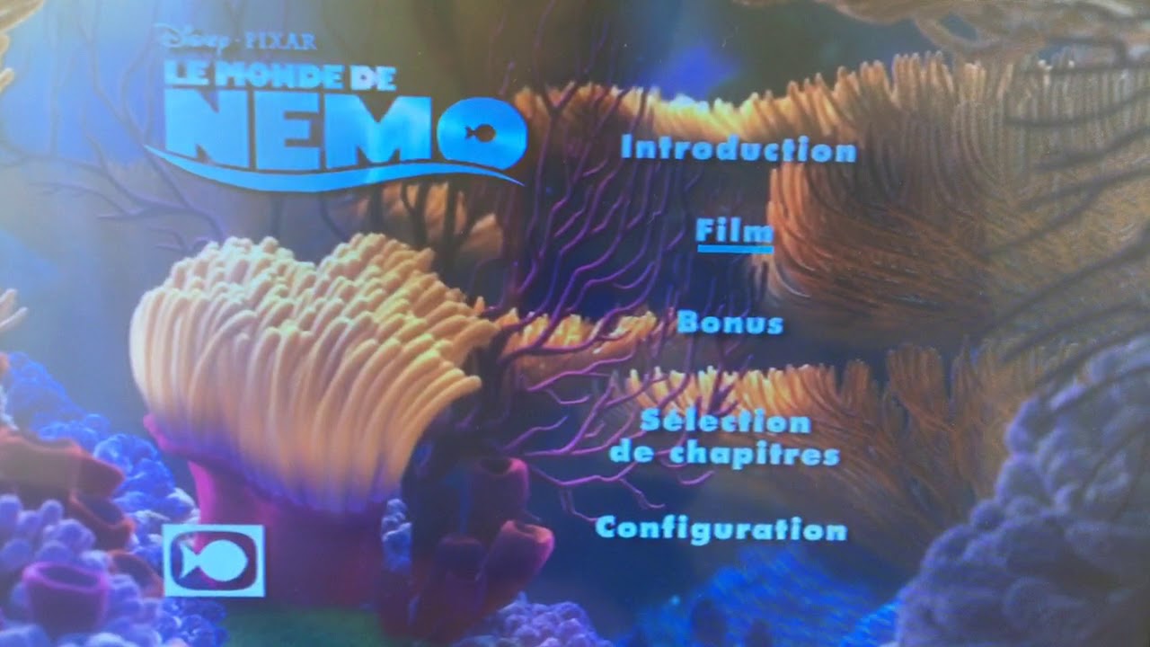 Le Menu du dvd du Monde de Nemo - YouTube
