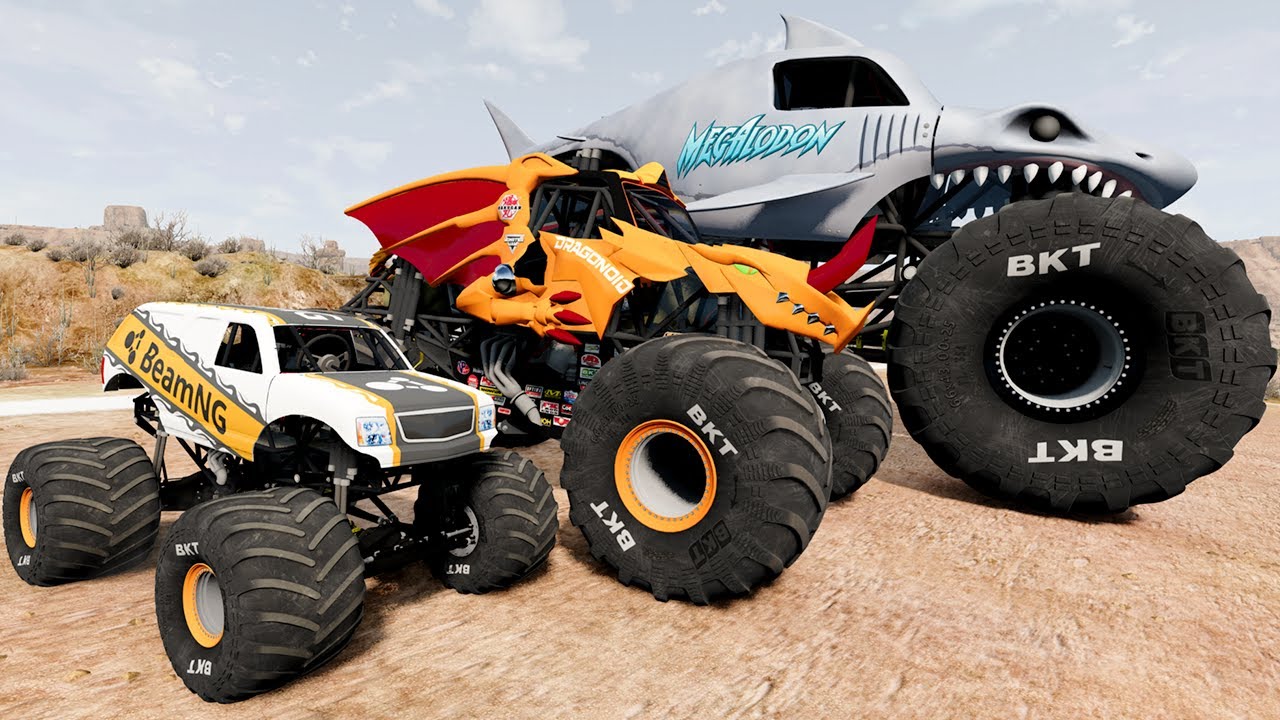 Big & Small Monster Trucks Mud Battle #11 | BeamNG Drive - Griff's ...