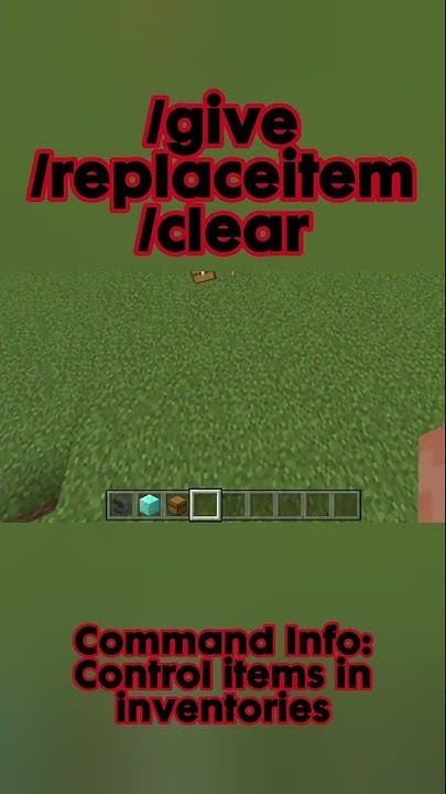 How to use the /give /replaceitem /clear commands in Minecraft Bedrock #minecraft #bedrock # ...