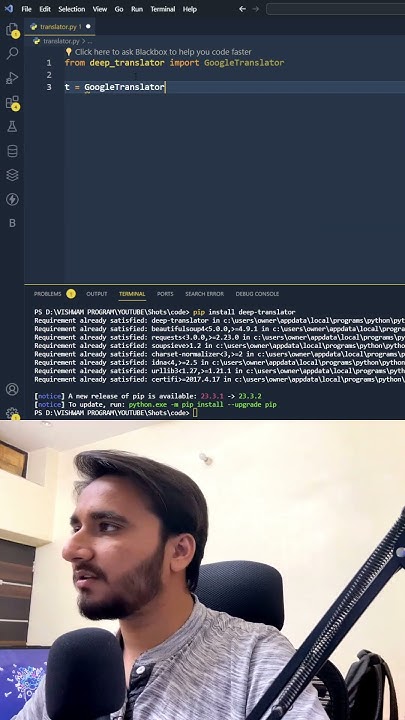 🤓text Translator Using Python 😎 #programming #coding #python #dsa - Youtube