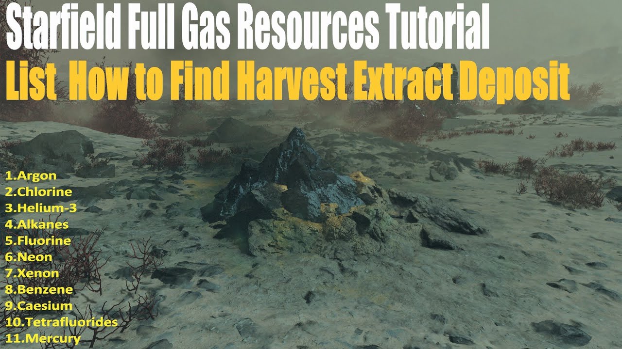 Starfield Full Gas Resources Tutorial, List, How to Find Harvest ...