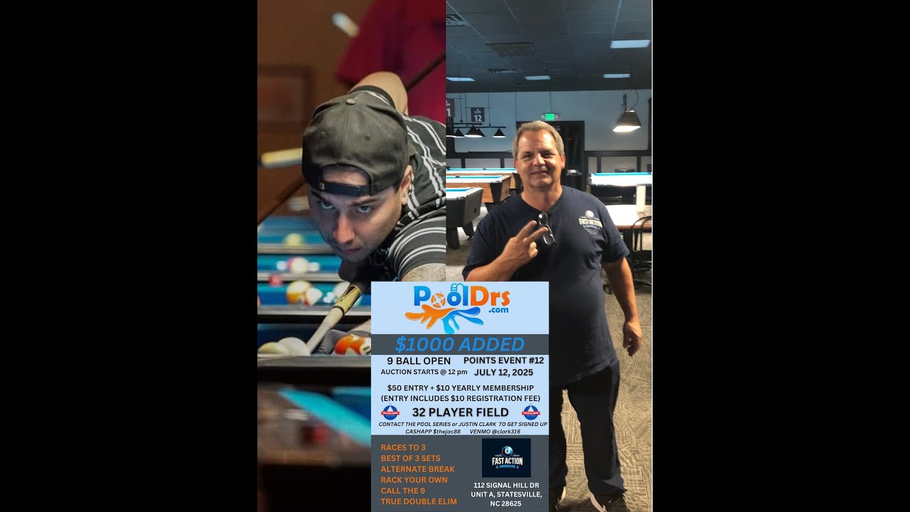 Rob Goldboss vs Clint Clark - 9 Ball Tournament - Third Round - Points ...