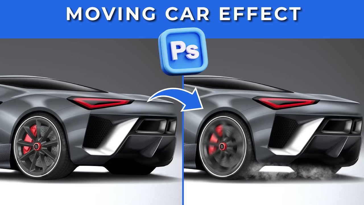 How to create a moving car effect in Photoshop - YouTube