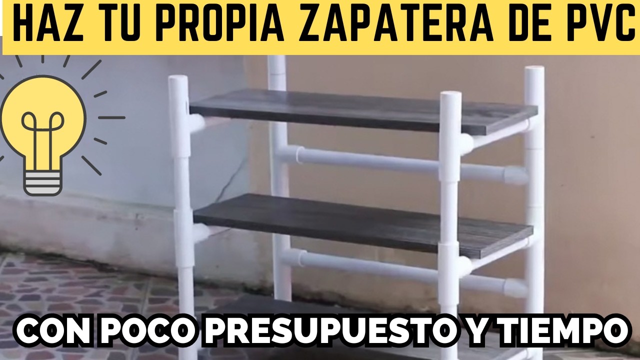 Tutorial Zapatera con TUBOS de PVC | Organizador multiusos con tubos de ...