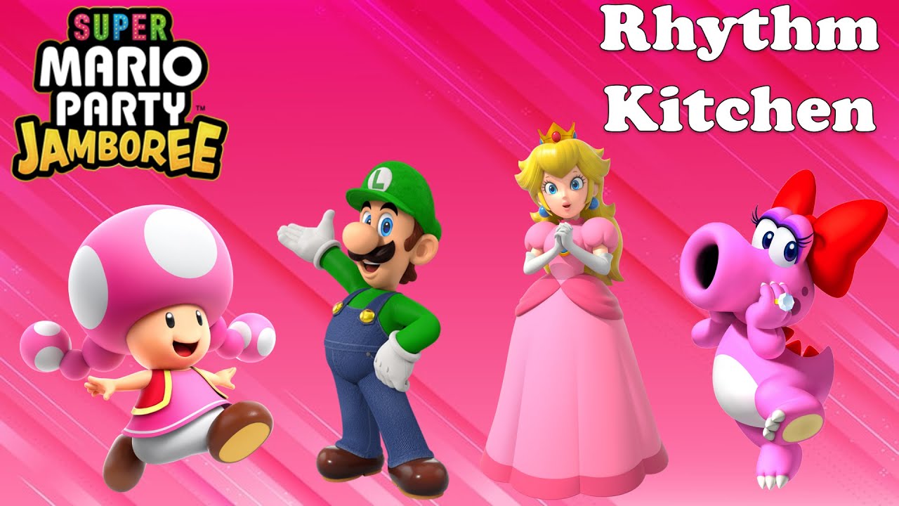 Super Mario Party Jamboree - Rhythm Kitchen - Toadette, Luigi, Peach ...