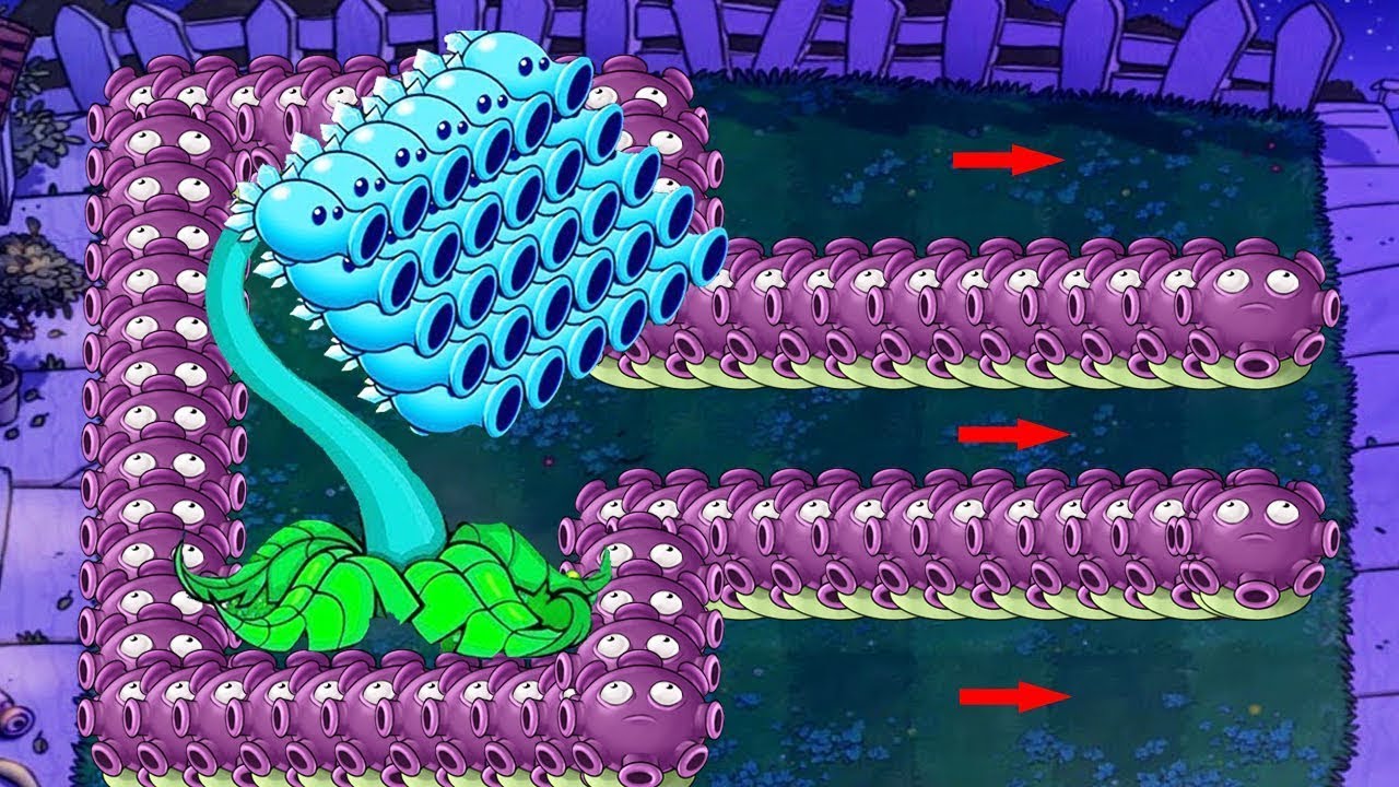 99 Threepeater Vs 99 Snow Pea Attack Dr.zomboss - Plants vs Zombies ...