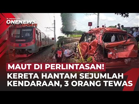 Jeritan Warga Iringi Tabrakan Maut! Kereta Hantam  Kendaraan & 3 Orang Tewas | OneNews Update
