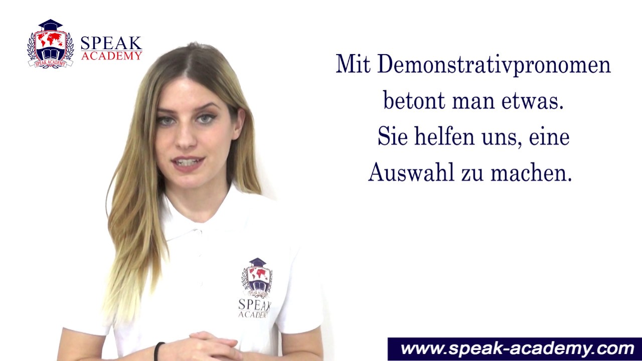 Learn German - Lesson 12.4 - Demonstrative pronouns this - YouTube