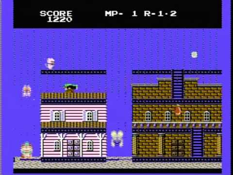 mappy-land gameplay on famicom - YouTube