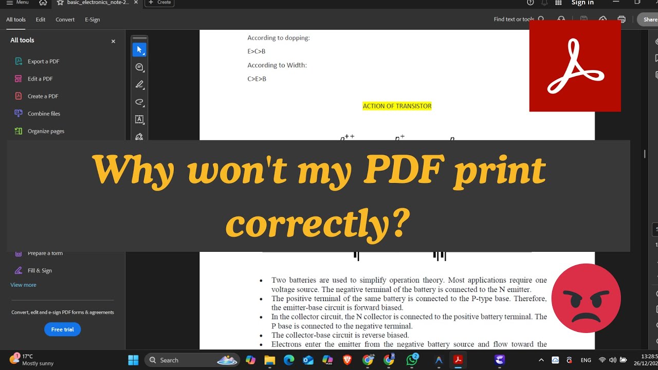 Why won't my PDF print correctly? - YouTube