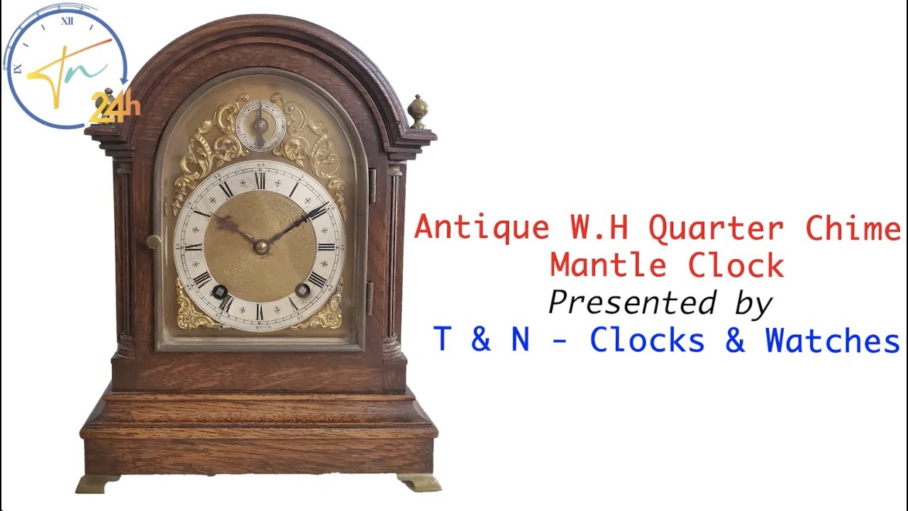 Antique Winterhalder & Hofmeier Quarter Chime Mantle Clock - YouTube
