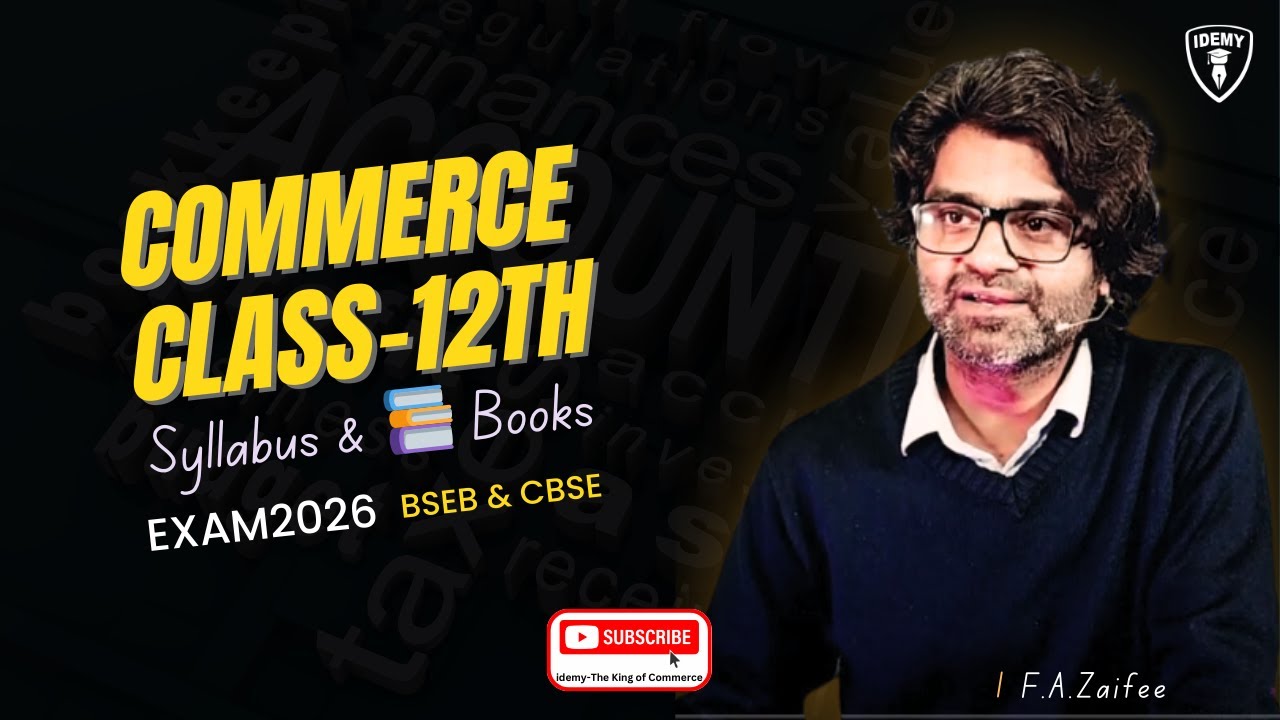 🔥 Class 12 Commerce | BSEB & CBSE Syllabus | Best Books & Study Tips ...