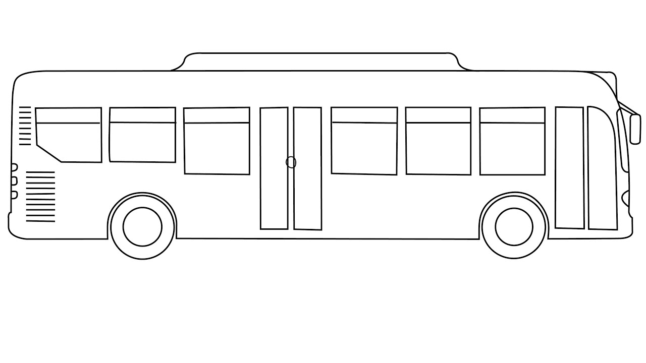 How to Draw a city bus step by step | Drawing For Kids - YouTube