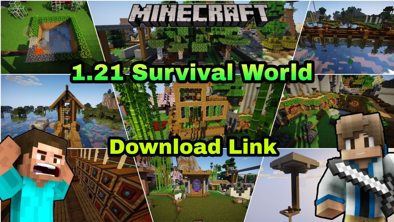 Best 1.21 Survival World Download Link And Tour For Pocket And Java ...