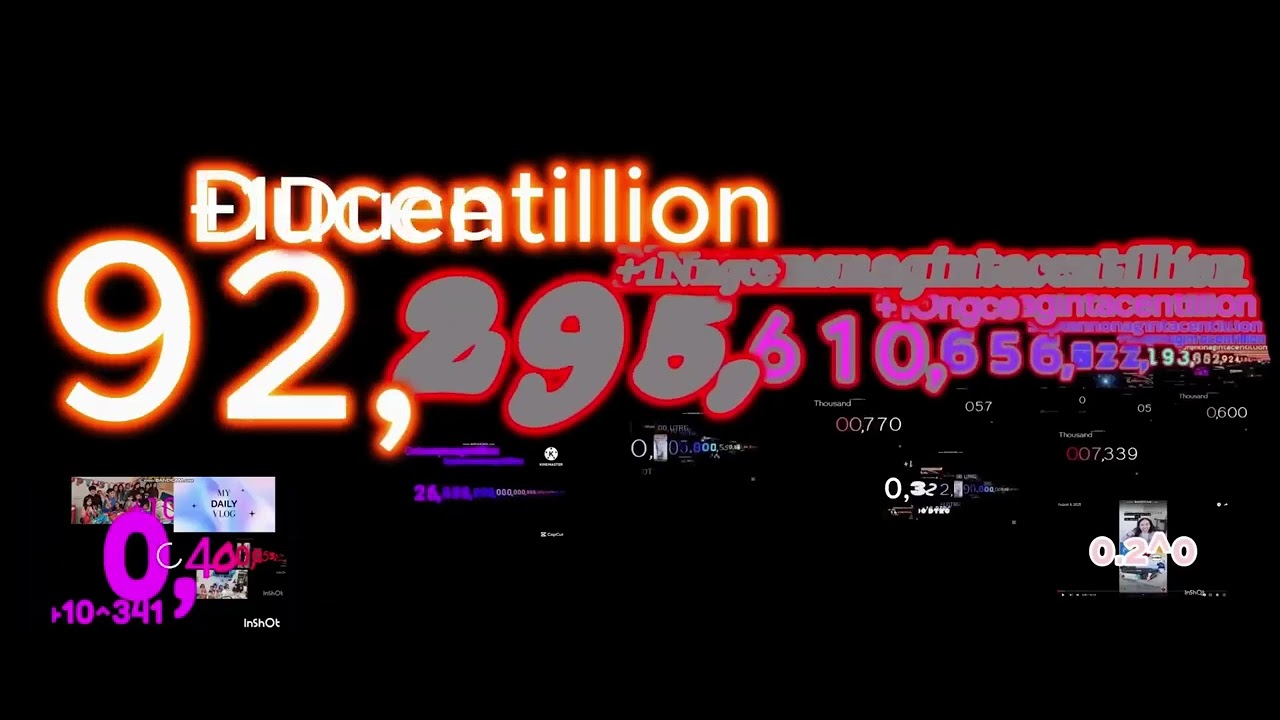 Numbers 1 to 1 Duoducentillion (202/300) Trucentillion - YouTube