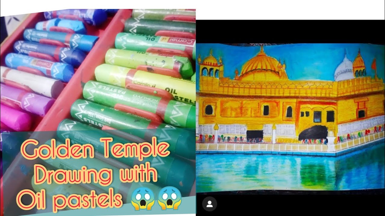 HOW TO DRAW GOLDEN TEMPLE OR HARMANDIR SAHIB | PART 3 | OIL PASTELS ...