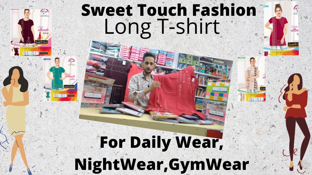 Sweet Touch Long T-Shirt l Half Gown l Long T-Shirt With Pocket l Sweet ...