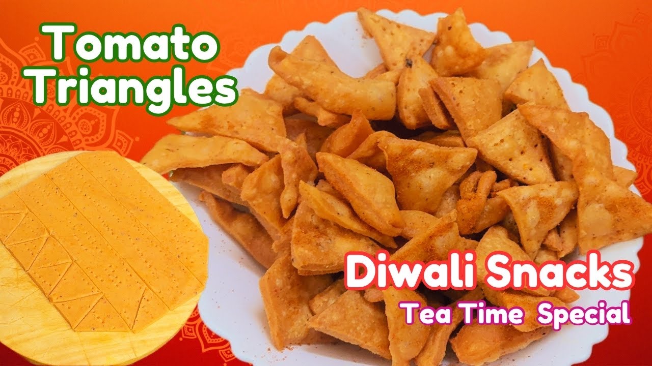 Diwali Snacks Recipe | Tomato Triangles | Crunchy & Spicy Snack Idea ...