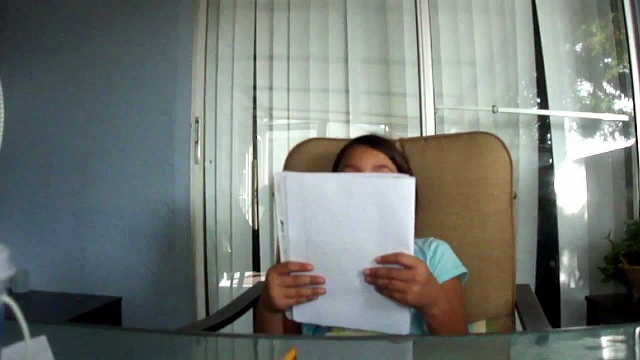 Stephanie reading the story she wrote. - YouTube