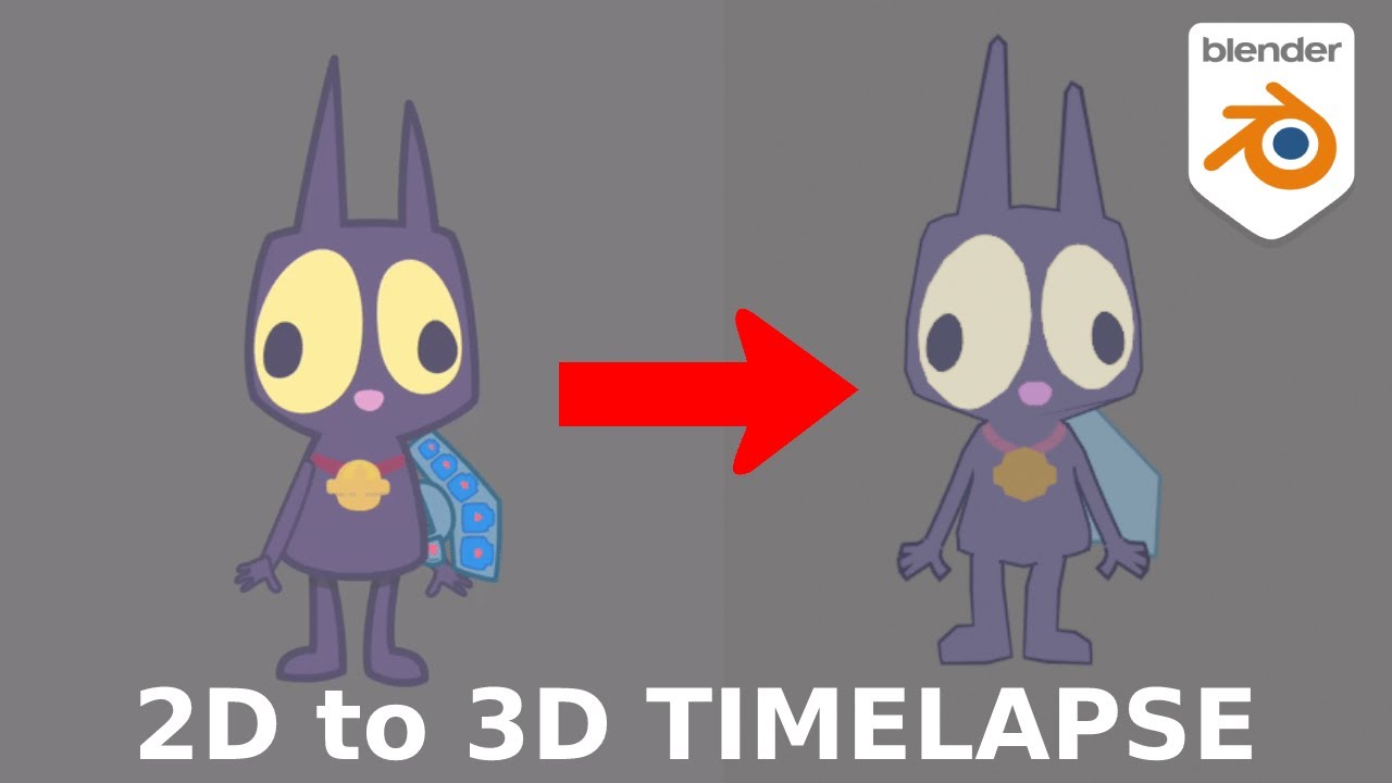 Blender Timelapse w/ breakcore | Remaking a 2D animation in 3D ...