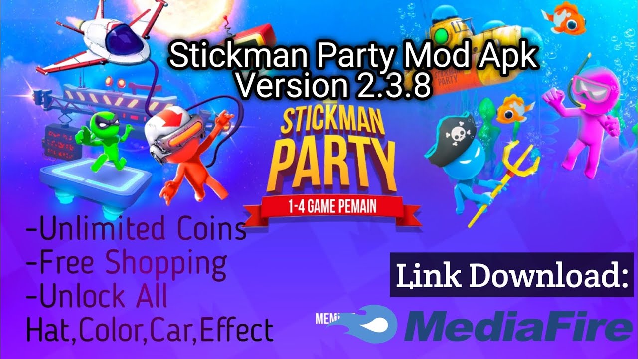 Stickman Party Mod Apk Versi Terbaru!!2023!!Link Di deskripsi!! - YouTube