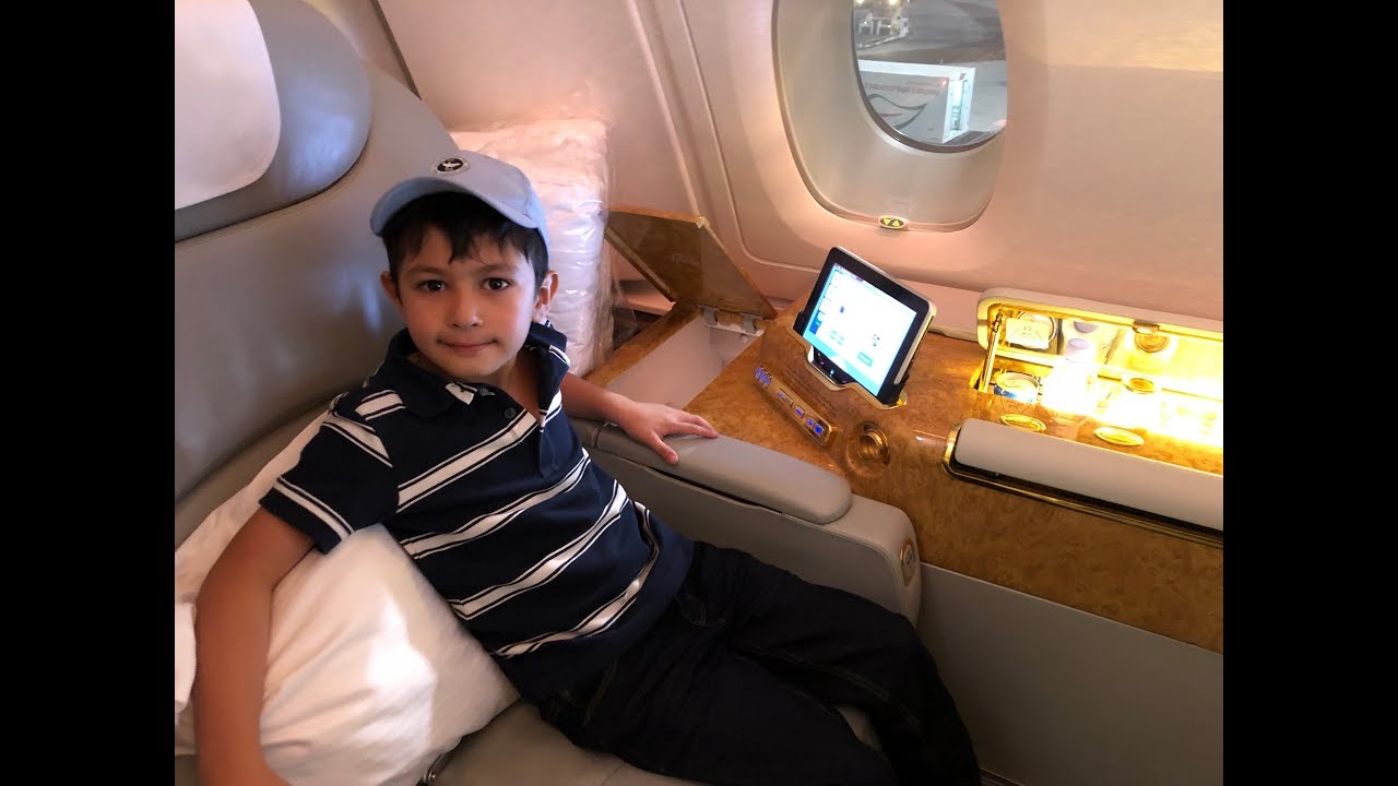 Emirates First Class with Kids - YouTube