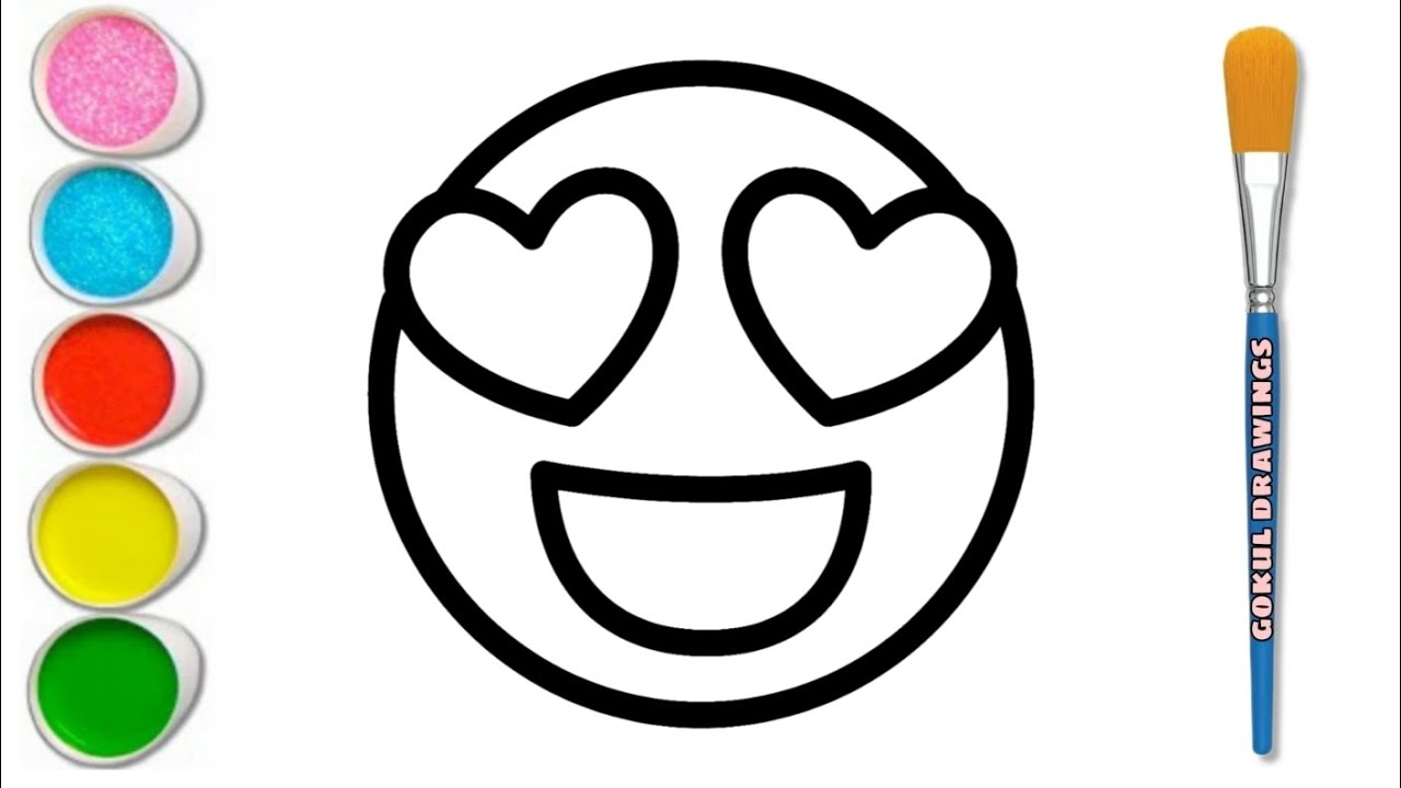 Smile Heart Drawing For Kids | How To Draw Heart Smile Step By Step ...