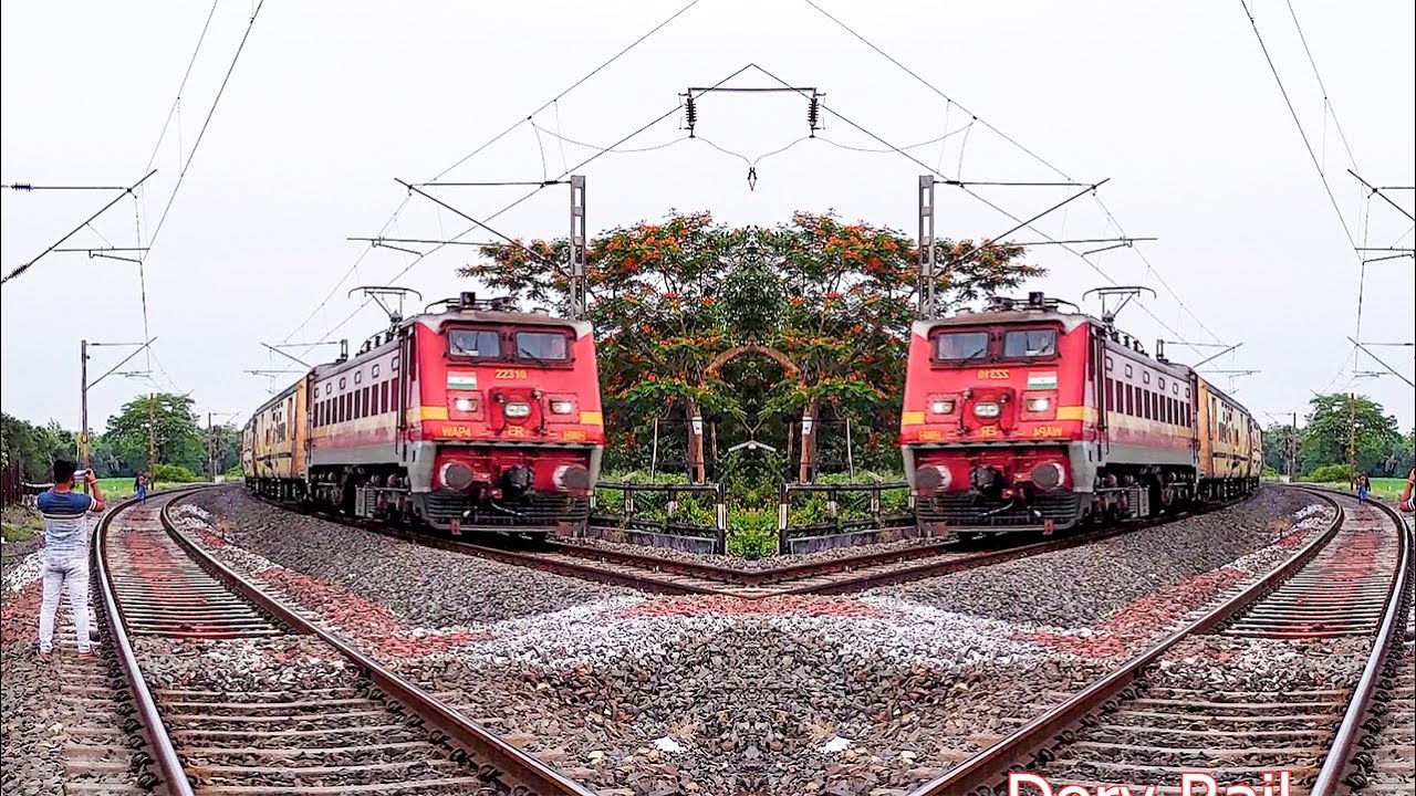 Beautiful and heart shape movement of trains - YouTube