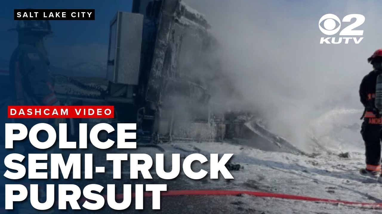 RAW VIDEO: Dash cam video shows police semi-truck pursuit that ended in ...
