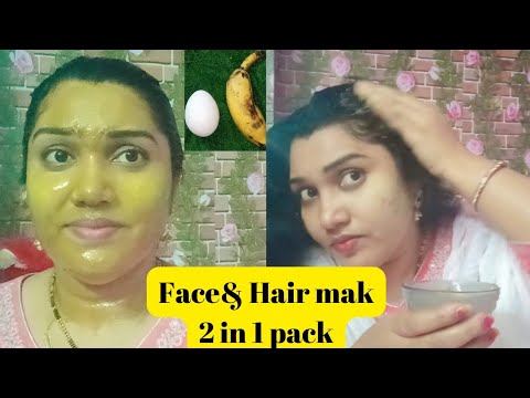Protein Hair Mask /Face Pack At Home/Face pack & Hair pack 2 in 1 pack ...