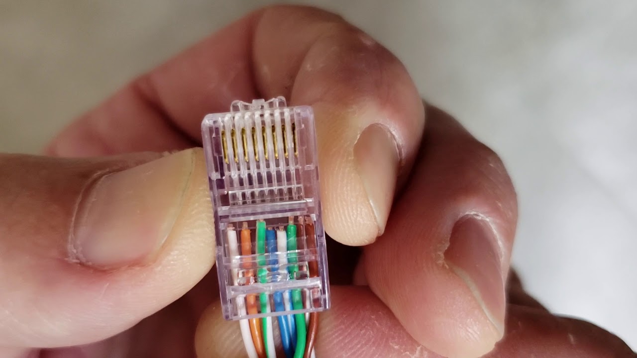 Crimpagem de cabo de rede RJ45 - YouTube
