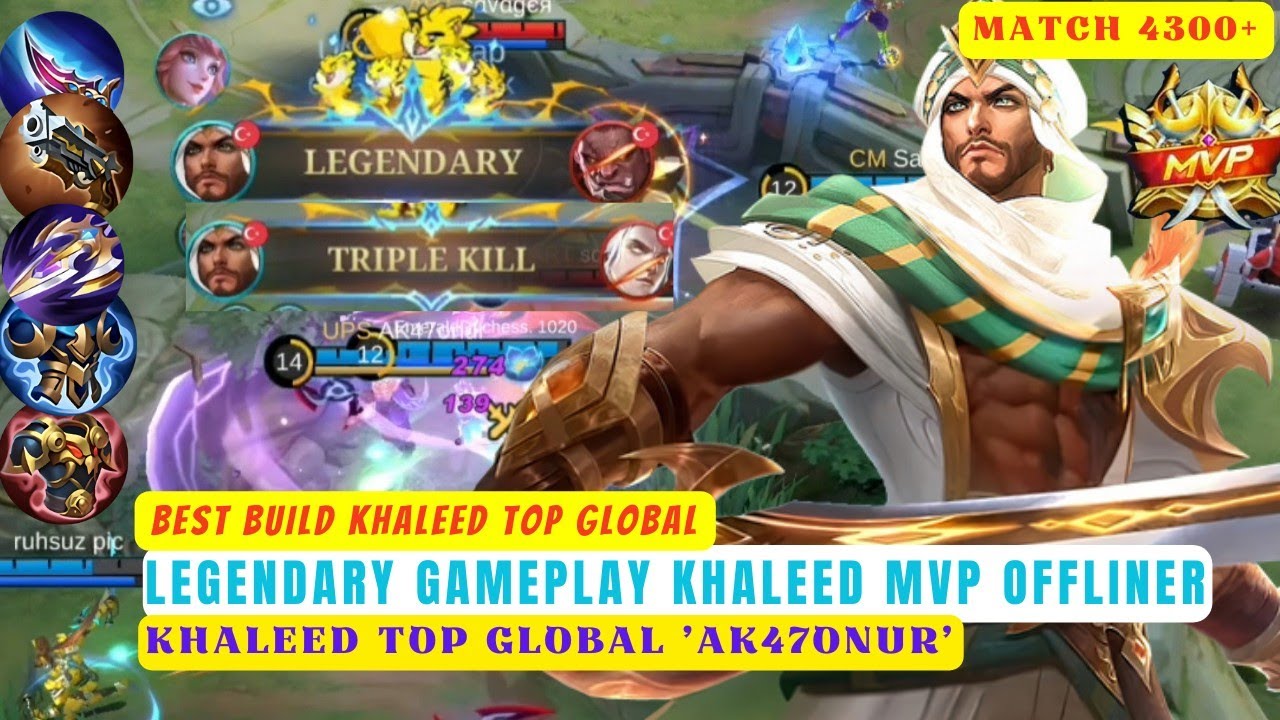 Legendary Gameplay Khaled Mvp Offliner!! Khaleed Top Global | Best ...