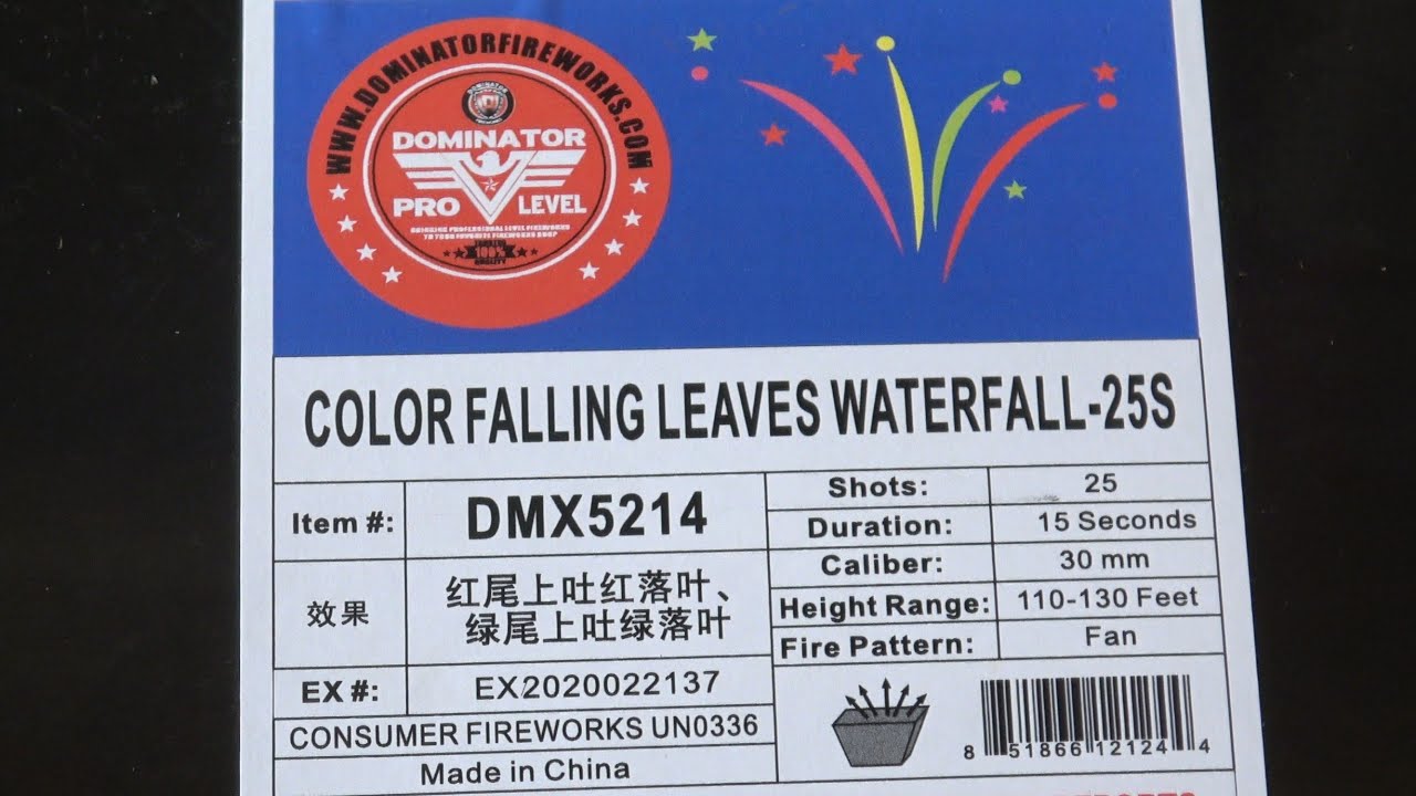 DMX 5214 vs PFX5214 Falling Leaves cakes from Dominator - YouTube