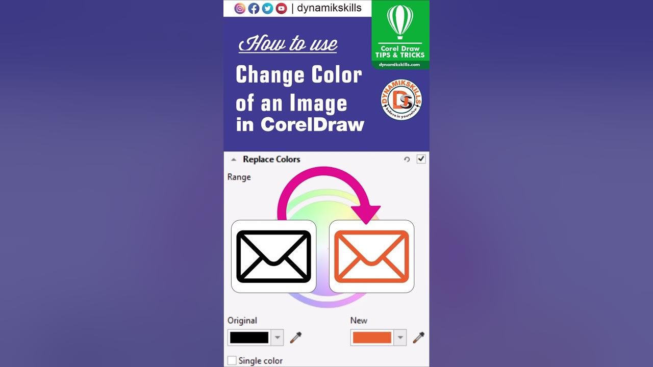 How to change color of an Image in Coreldraw - YouTube