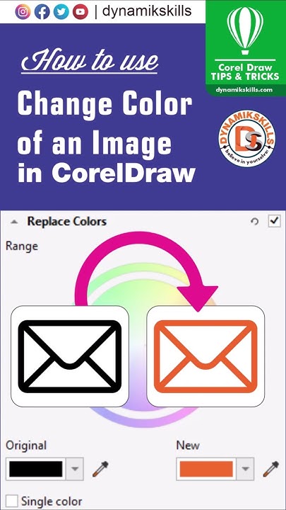 How to change color of an Image in Coreldraw - YouTube