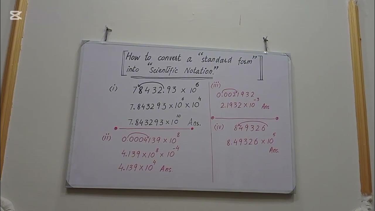 How to convert " Standard Form " into " Scientific Notation " || Mathematics O Level, IGCSE ...