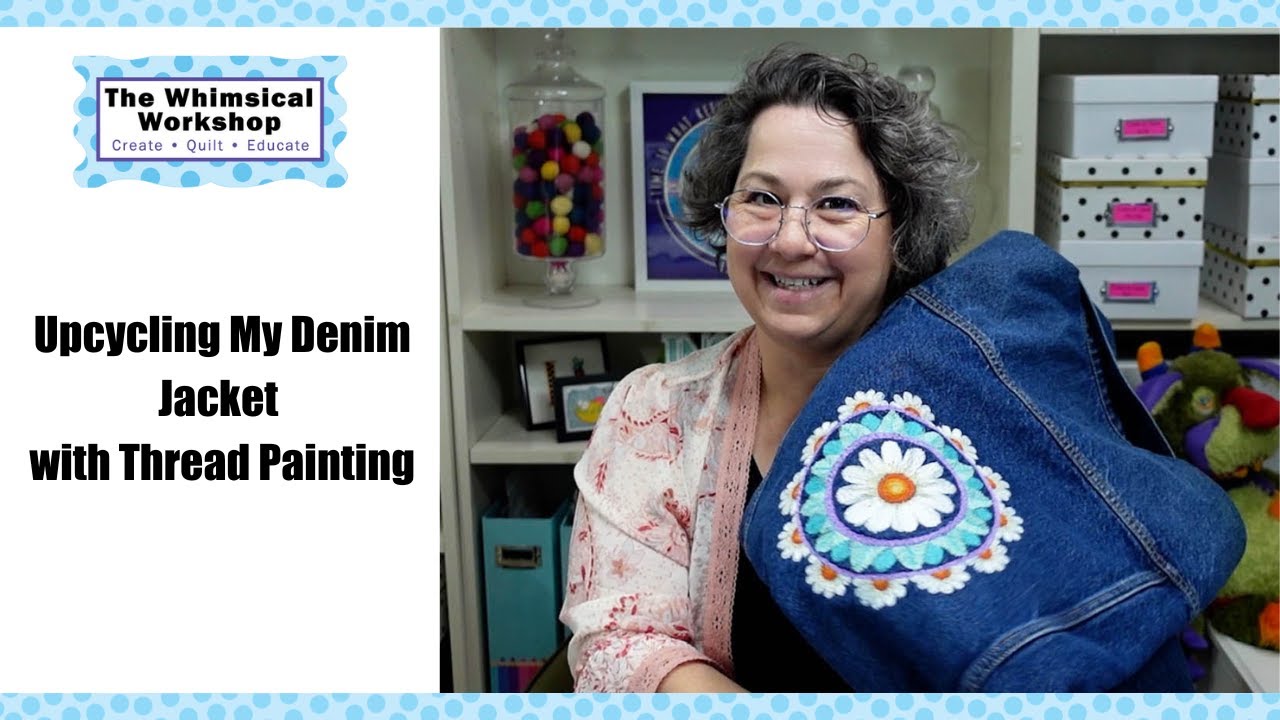 Upcycling My Denim Jacket with Thread Painting | Heidi Pridemore - YouTube