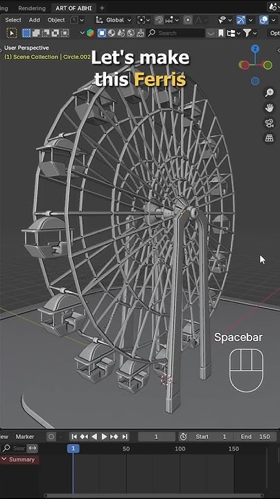 Ferris Wheel Animation in Blender | #blender3d #artofabhishorts #shorts ...