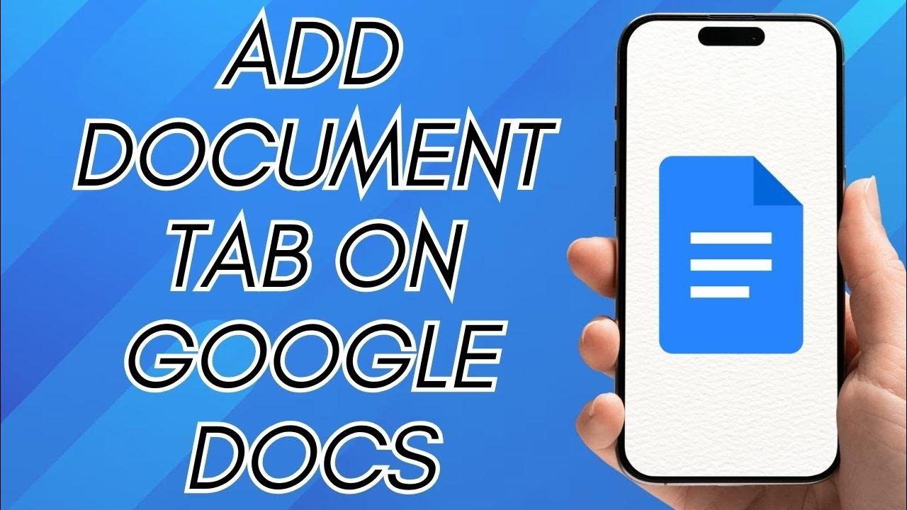 How to add document tabs in google docs - YouTube
