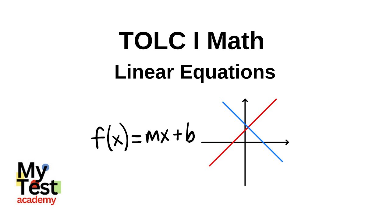 TOLC I Math Sample Question ( Linear Equations ) - YouTube