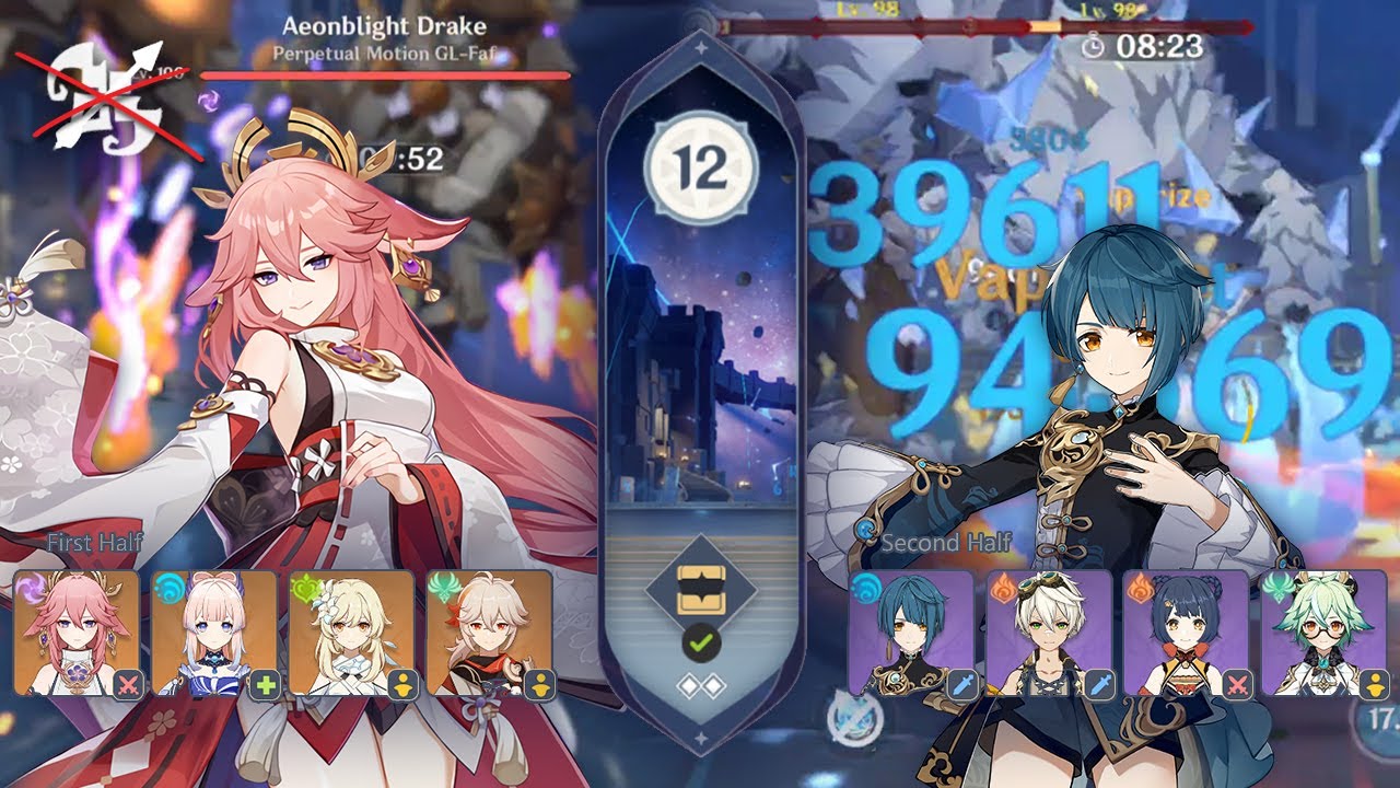 [Mobile] Spiral Abyss 3.2 No Bow Yae Hyperbloom & National Party ...