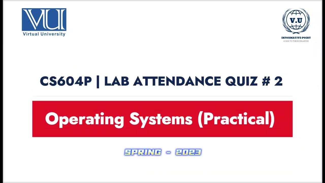 CS604P Lab Attendance Quiz-2 | Enhance Your Practical Knowledge | Virtual University Spring 2023 ...