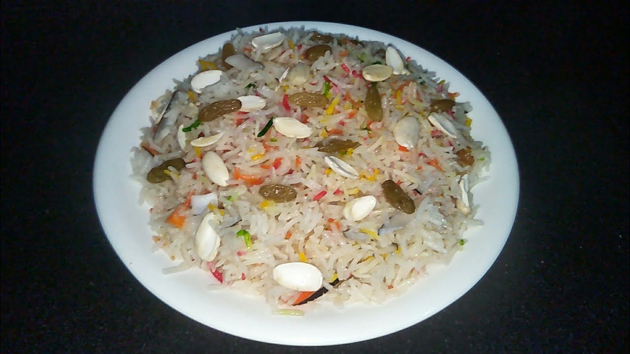 Matanjan rice recipe. Zarda recipe. 1Kg perfect matanjan recipe. sweet ...