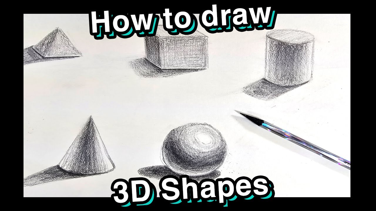 How to Draw 3D Shapes (for kids/beginners) - YouTube
