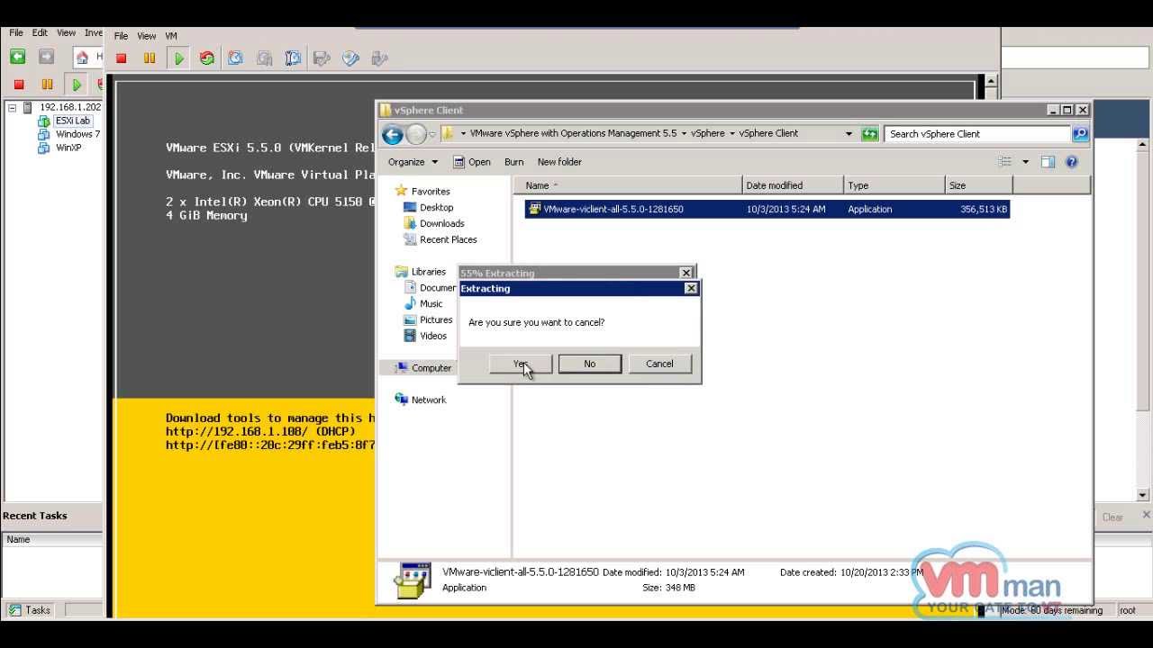 Lesson 4=Install VMware vSphere 5 5 - YouTube