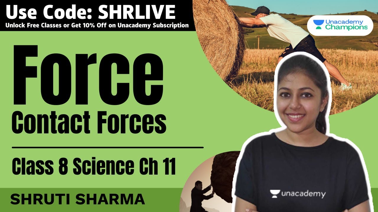 Force | Contact Forces | Class 8 Maths Chapter 11 | Shruti Sharma ...