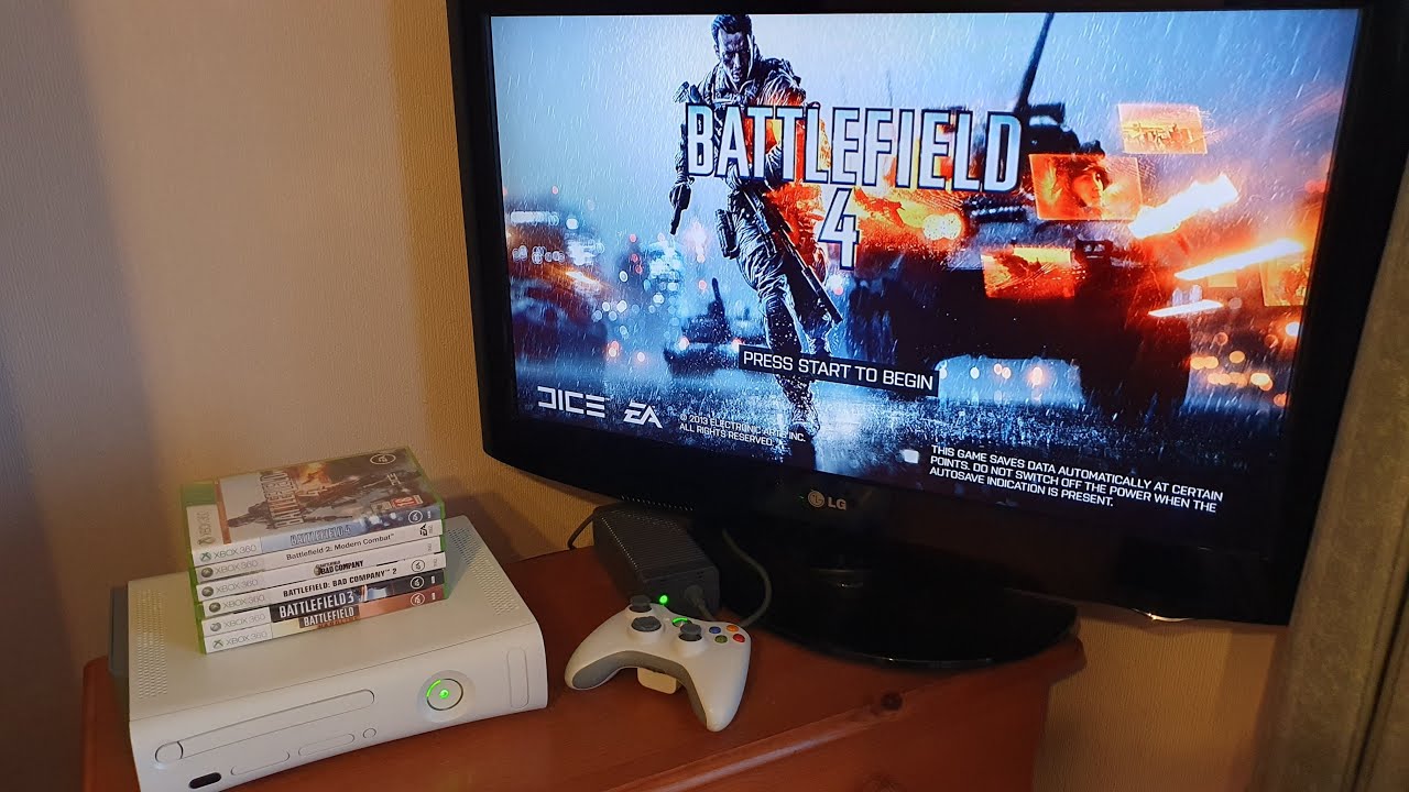 500GB Microsoft Xbox 360 Tonasket Console Controller Battlefield Bundle ...