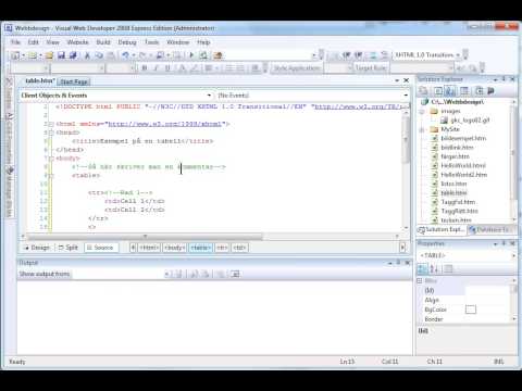Enkel tabell i HTML - YouTube
