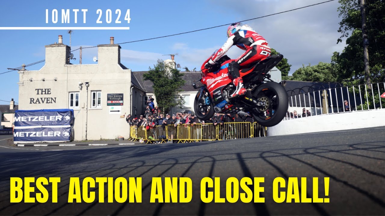 Isle of Man TT 2024 Best Action and Close Call!! Over 200 KMH through ...