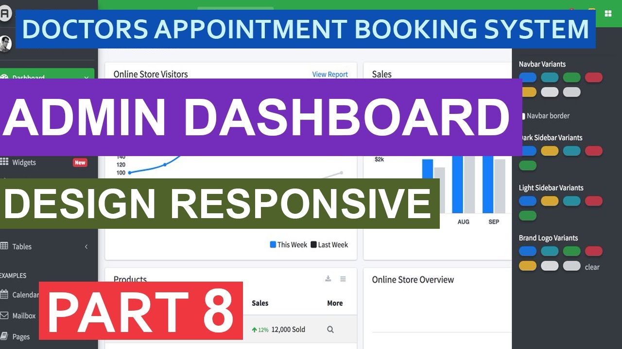 Design the Admin Dashboard with AdminLTE template | Doctor's ...